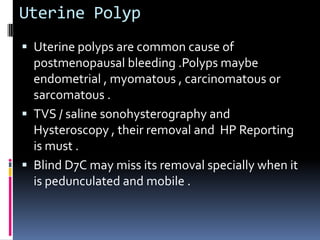 Postmenopausal vaginal bleeding | PPTX