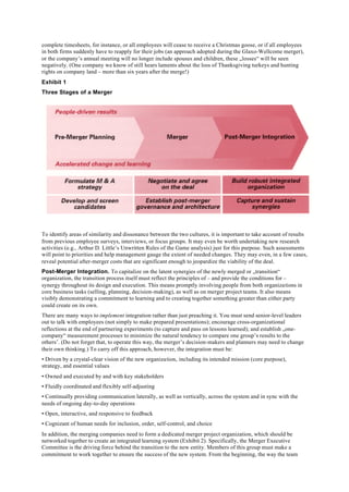 Post Merger | PDF | Mergers and Acquisitions | Business Banking & Finance