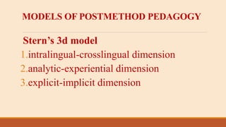 Postmethod and elt | PPTX