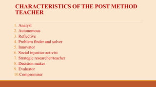 Postmethod and elt | PPTX