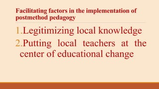 Postmethod and elt | PPTX