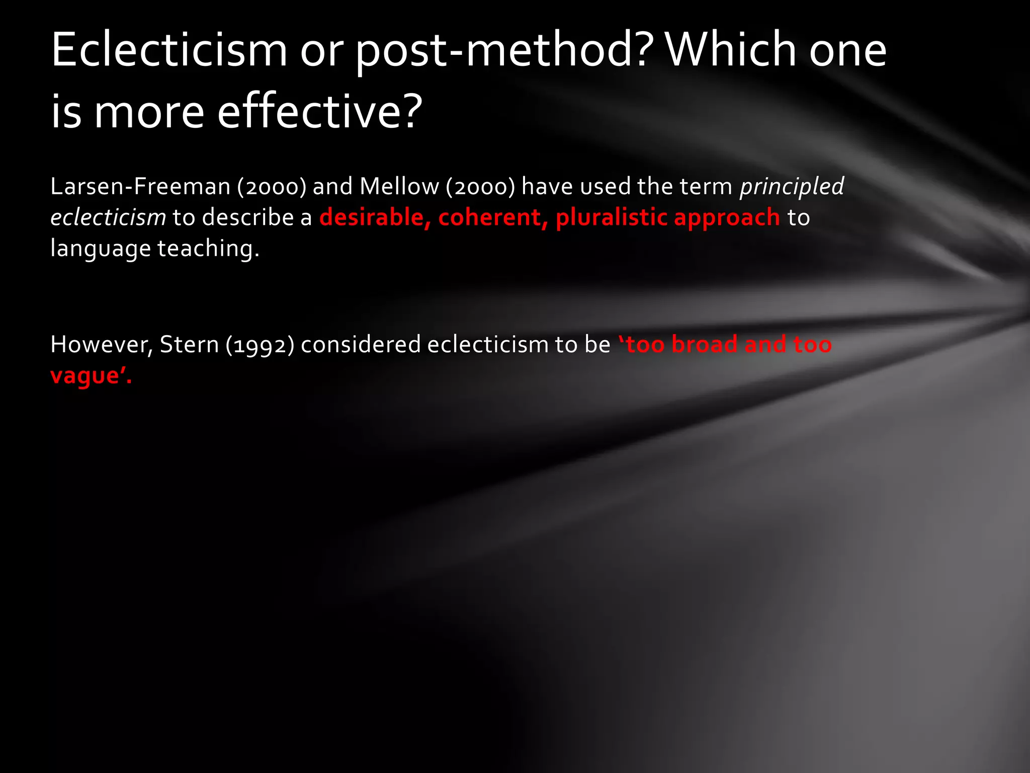 Post method pedagogy | PPTX
