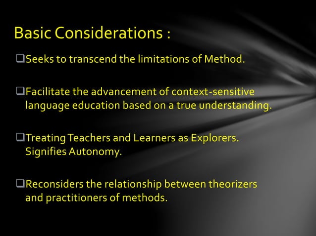 Post method pedagogy | PPTX | Education