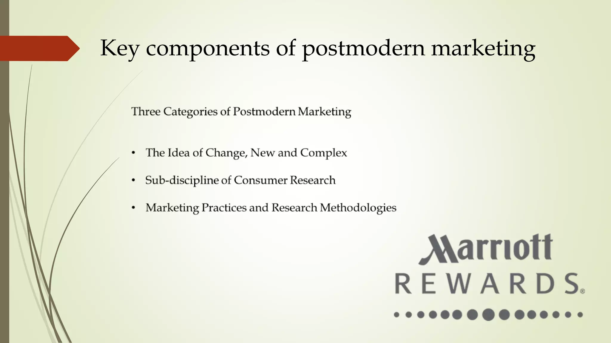 Post modern Marketing hospitality Industry | PPTX