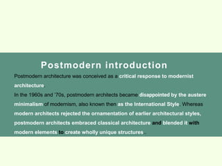post modern movement in architecture -Derin m.saeed.pptx