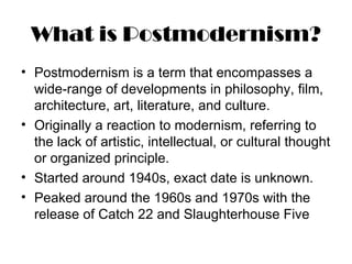 Postmodernism Literature
