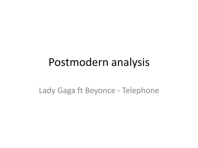 Postmodern analysis | PPTX