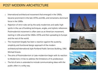 Post modern architecture | PPTX