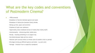 Postmodern cinema case study | PPT