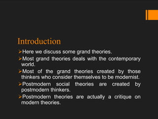 Post modern grand theories | PPTX