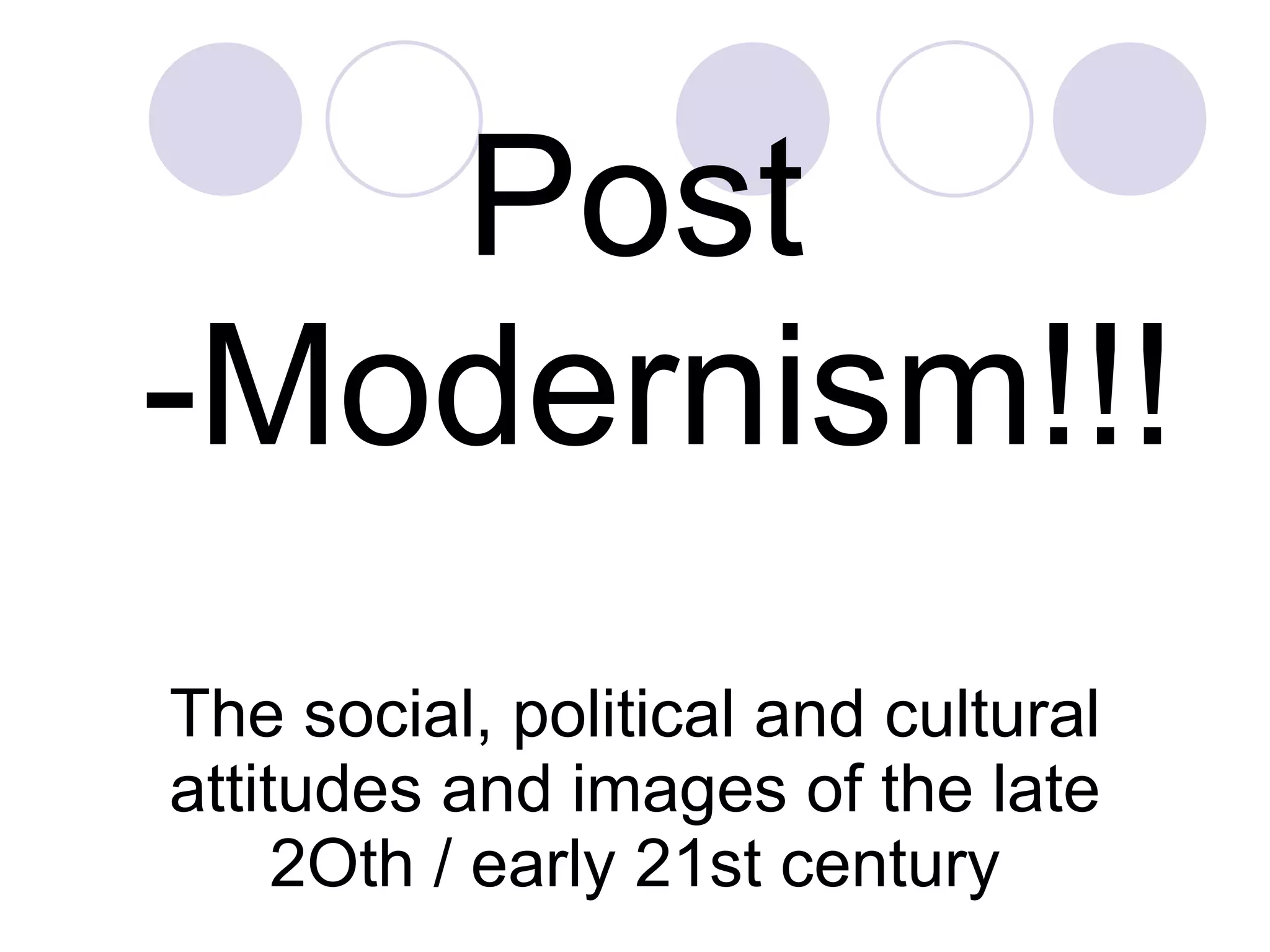 Postmodernism 1 | PPT