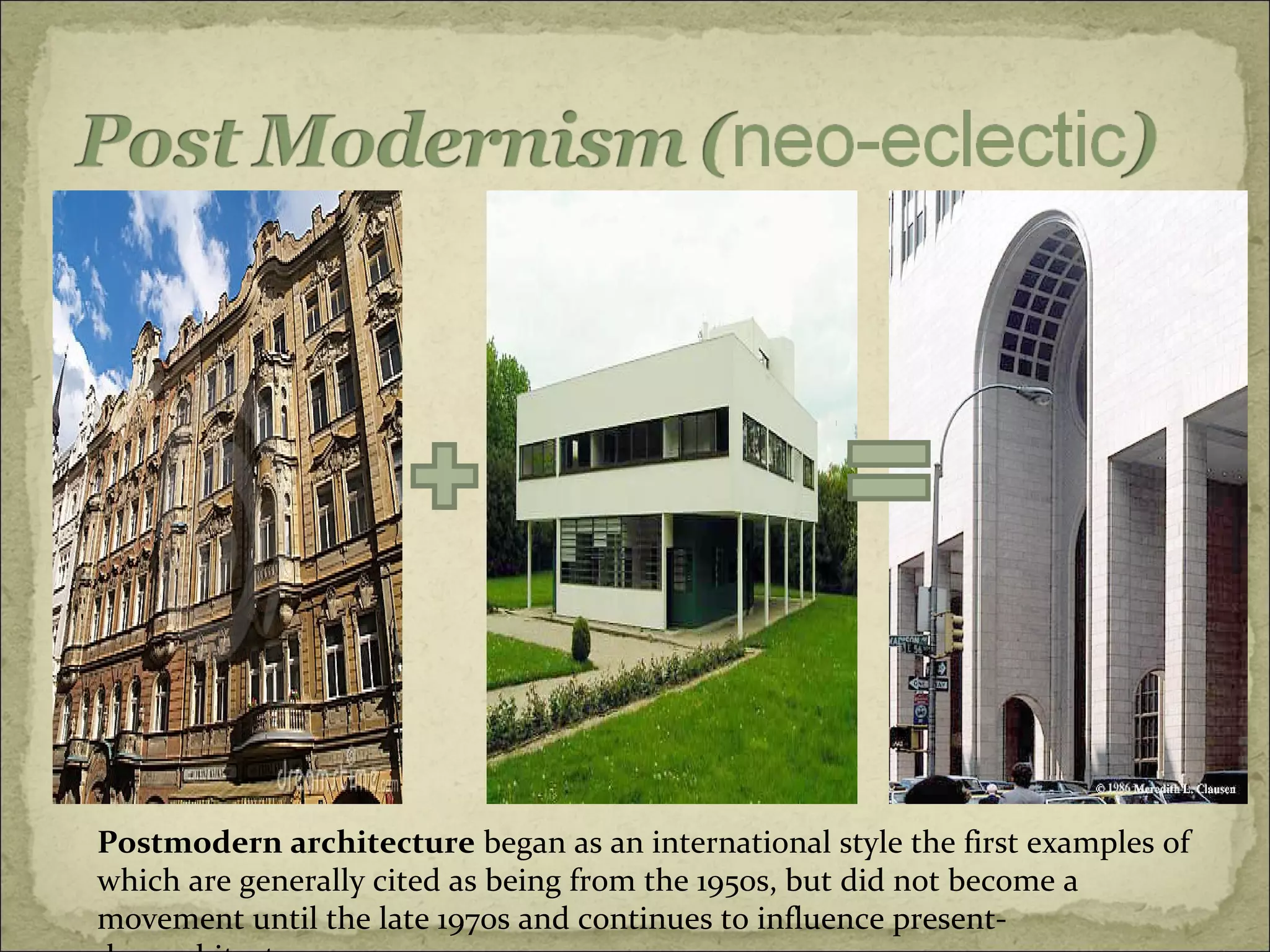 Post-Modern Architecture and the architects involoved in it. | PPT