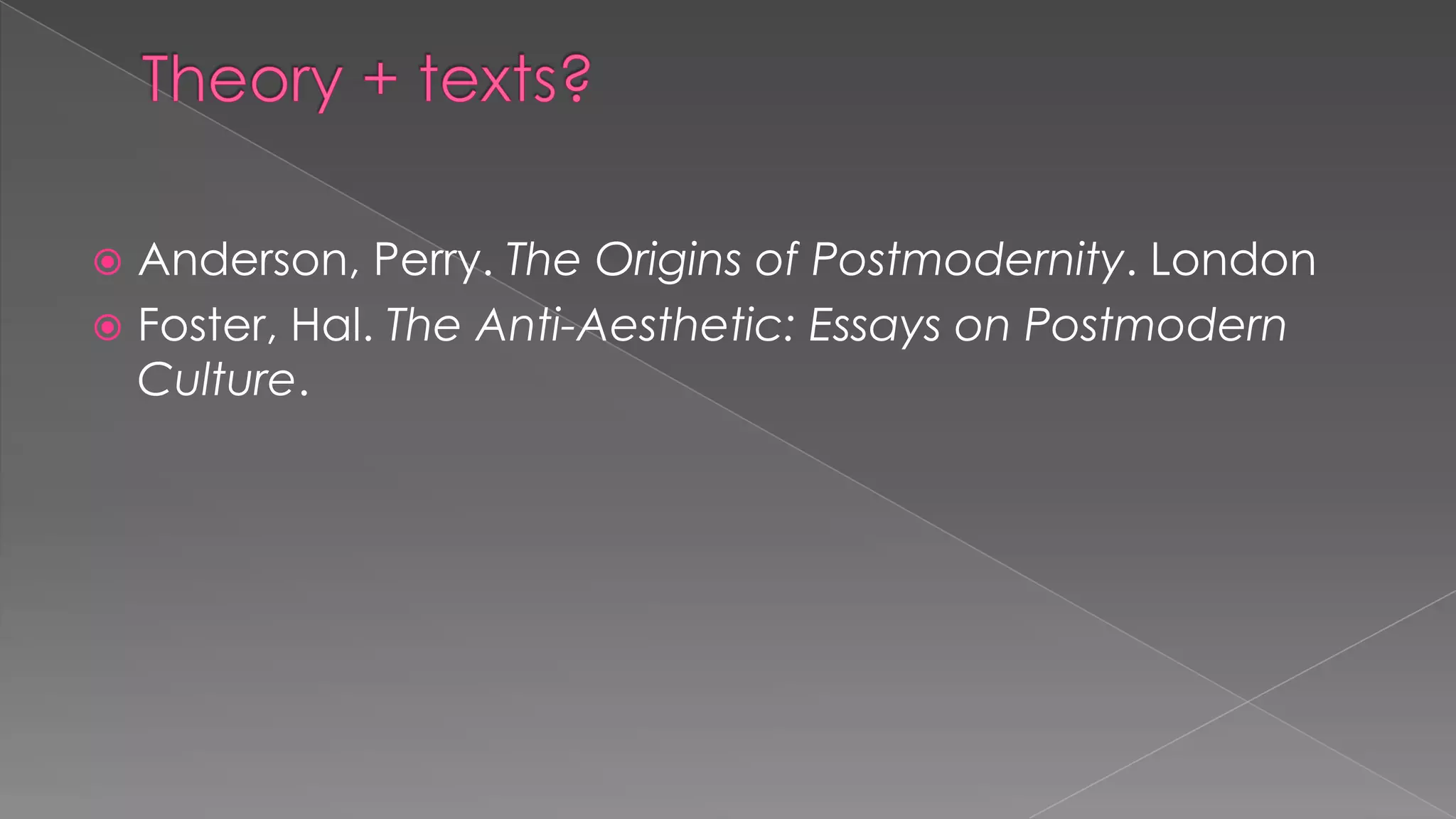 Postmodernism | PPT