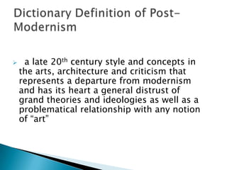 Postmodernism | PPTX