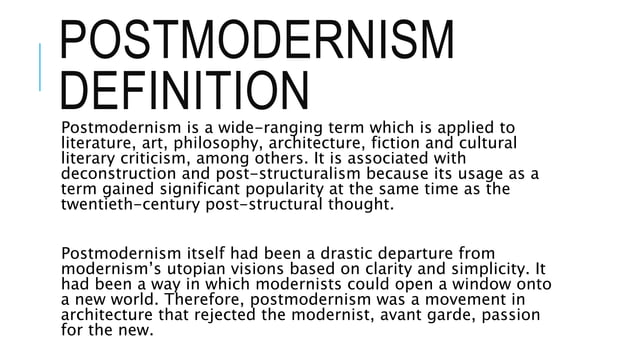 Postmodernism | PPT