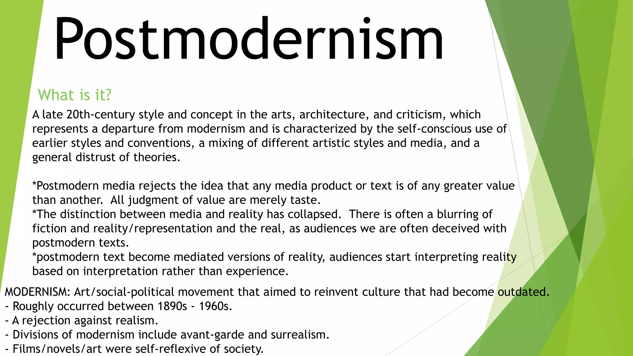 Postmodernism | PPTX