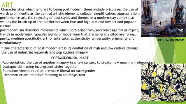Postmodernism | PPTX | Modern Art | Fine Art