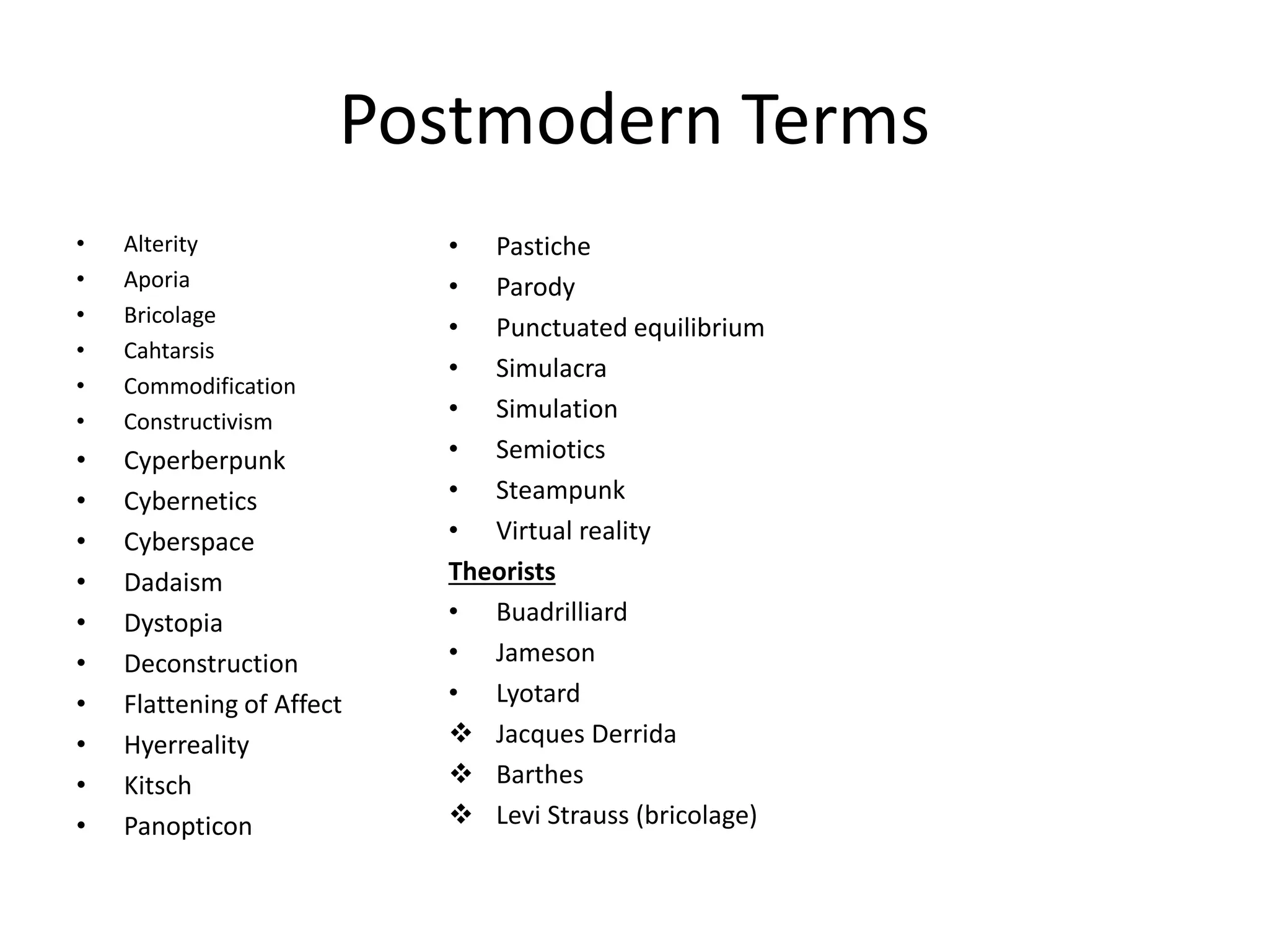 Postmodernism | PPTX