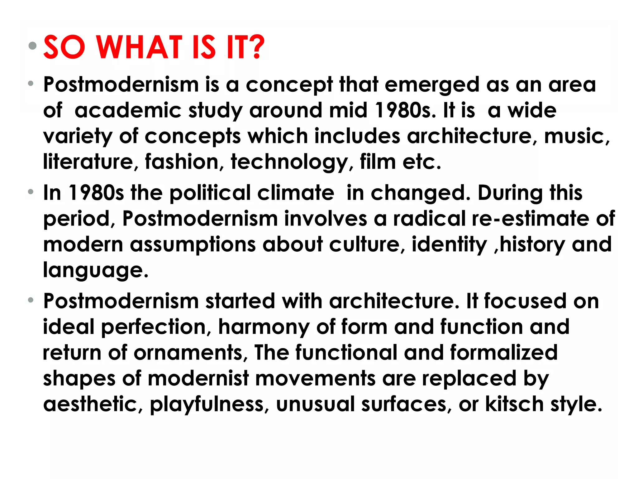 postmodernism3112 | PPT