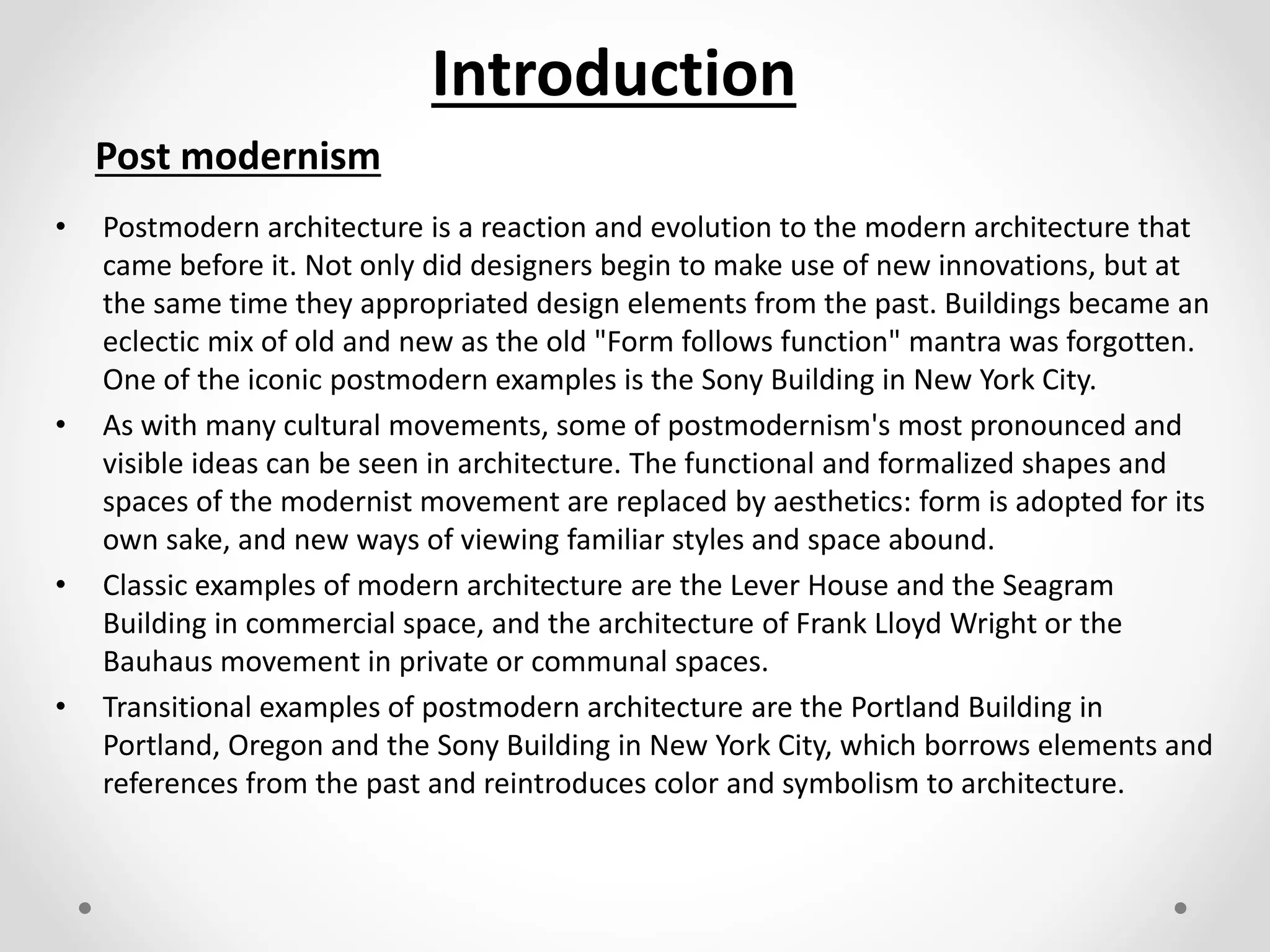 Postmodernism, Neo Modernism | PPTX