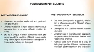 Postmodernism in Pop Culture | PPTX