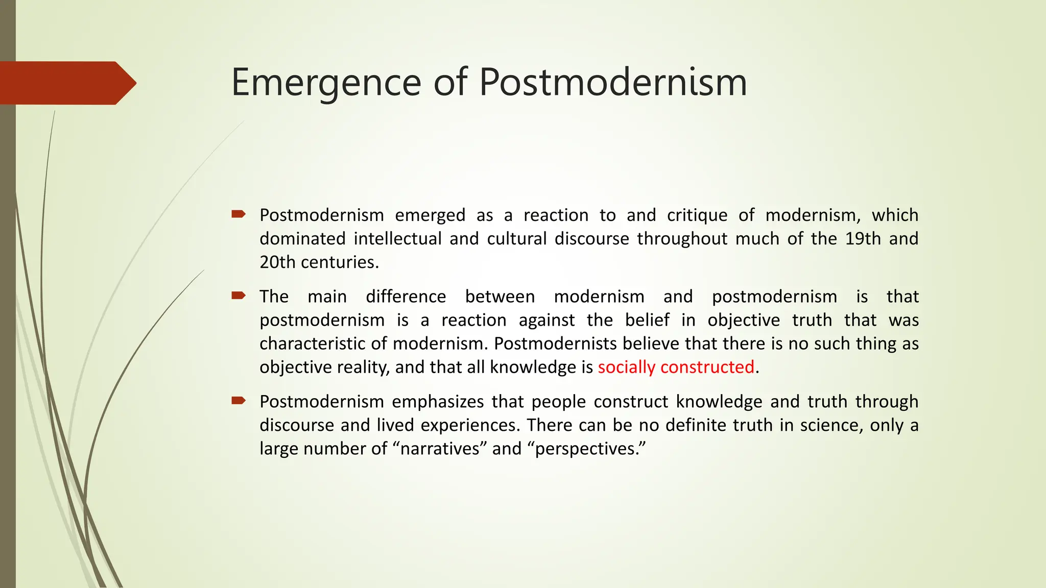 presentation on modernism &postmodernism | PPT