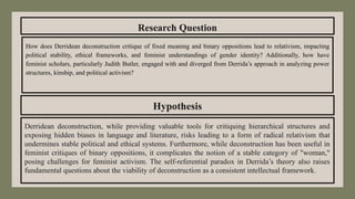 Deconstructing the Female Identity : Derrida, Butler, and Feminist ...