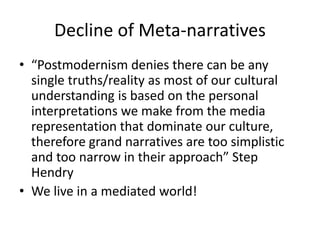 Intro to Postmodernism | PPT