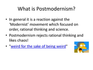Intro to Postmodernism | PPTX