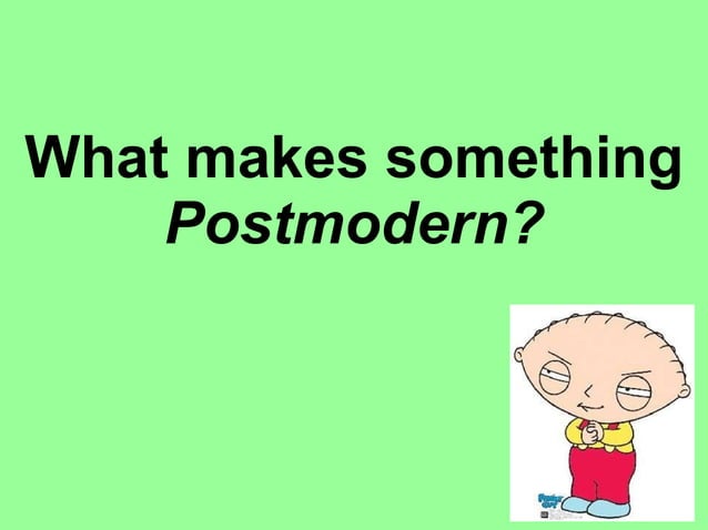 What is Postmodern Media? | PPT