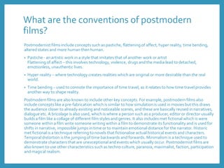 Postmodernism and film | PPTX