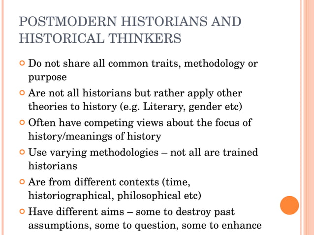 Postmodernism and history | PPT