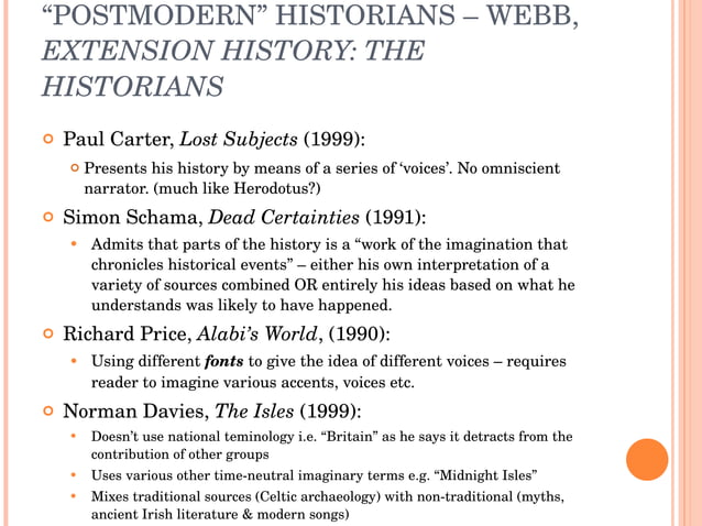 Postmodernism and history | PPT