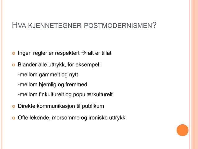 Postmodernisme | PPT