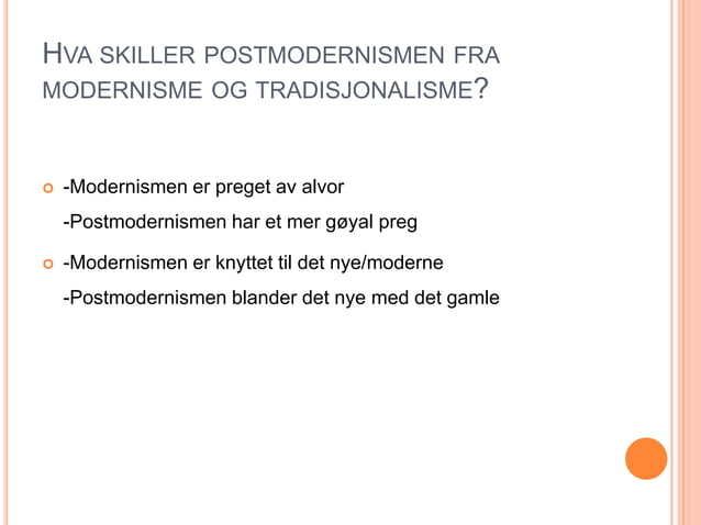 Postmodernisme | PPTX