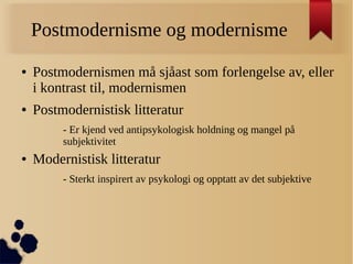 Postmodernisme av Benjamin Bye | ODP