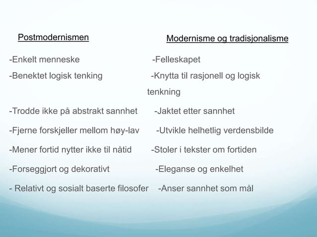 Postmodernismen | PPT