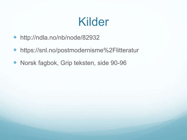 Postmodernismen | PPT