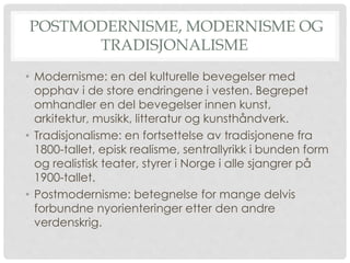 Postmodernismen | PPTX