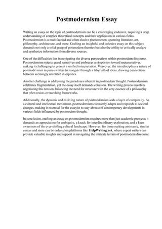 Postmodernism Essay.pdf