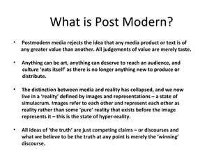 Post Modernism in Media | PPT