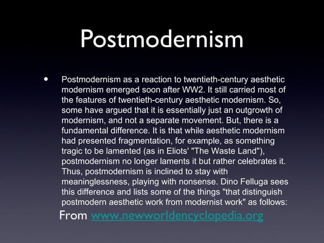 Postmodernism lesson 2 ppt | PPT | Modern Art | Fine Art