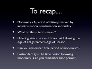 Postmodernism lesson 2 ppt | PPT