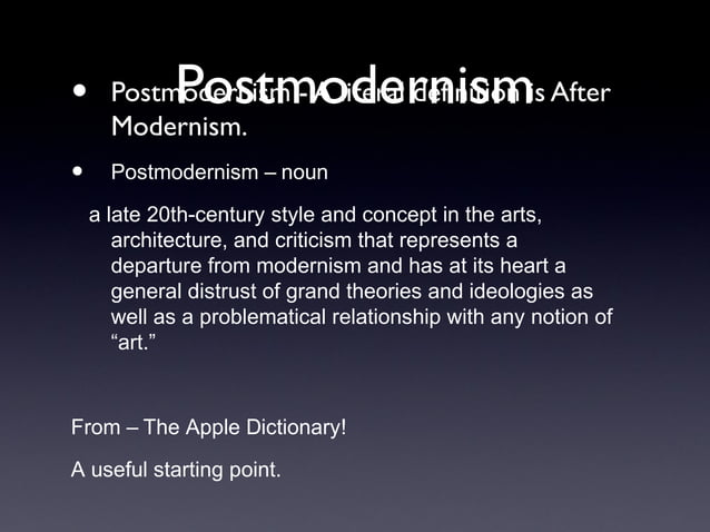 Postmodernism lesson 2 ppt | PPT | Modern Art | Fine Art