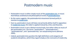 Postmodernism or the cultural logic of late capitalism | PPTX