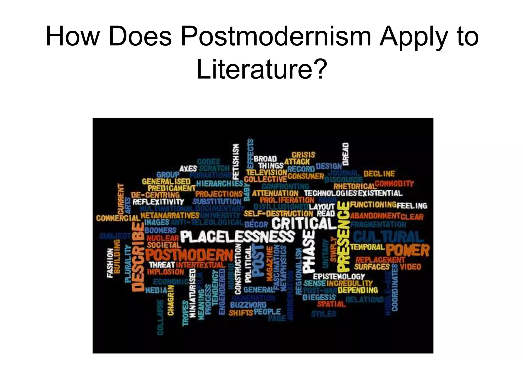 Postmodernism presentation | PPTX