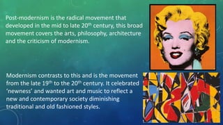 Post modernism vs modernism | PPTX