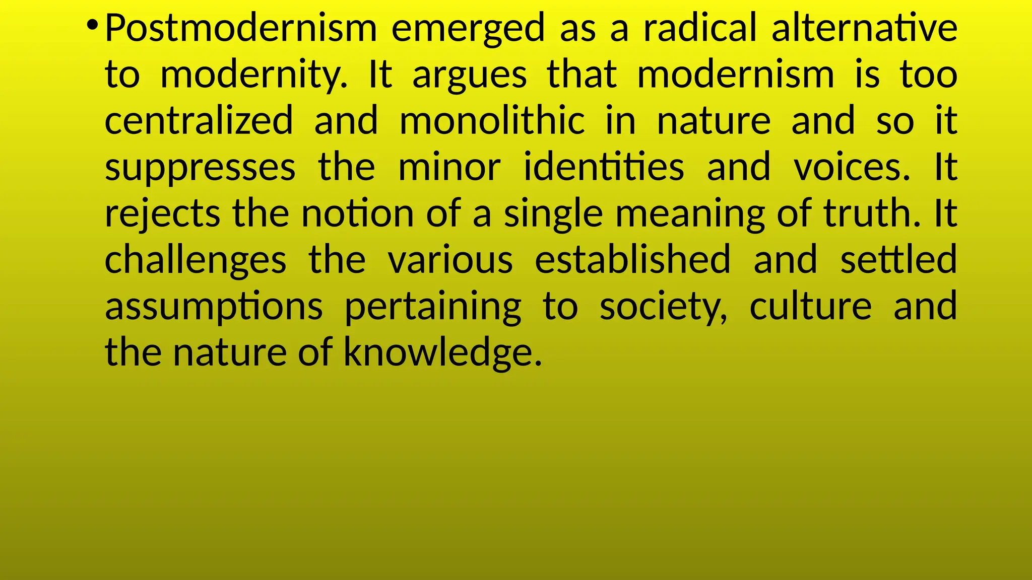 POSTMODERNIST PERSPECTIVE IN POLITICAL SCIENCE.pptx | Free Download