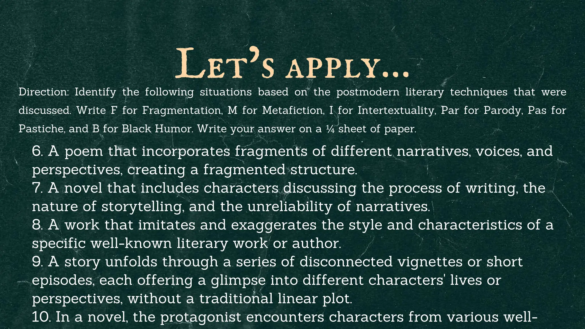 ENGLISH_POSTMODERN LITERARY TECHNIQUES.pptx