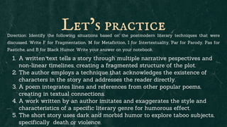 ENGLISH_POSTMODERN LITERARY TECHNIQUES.pptx